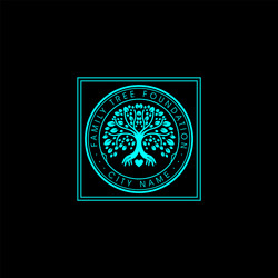 Tree of Life Business Stamp Badge Royalty Free Vector Image