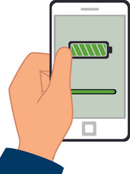 Smartphone battery level icon Royalty Free Vector Image