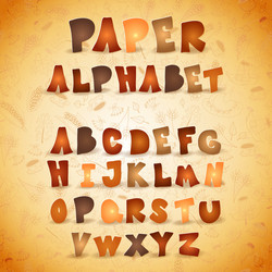 Alphabet design in a colorful style Royalty Free Vector