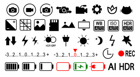 A cellphone camera indicator Royalty Free Vector Image