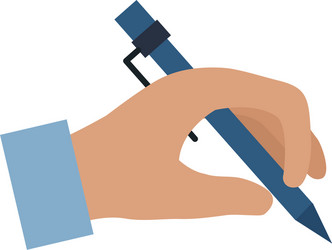 Hand writing with pen Royalty Free Vector Image