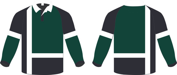 Long sleeve jerseys mock ups Royalty Free Vector Image