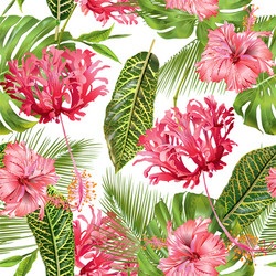 Tropical flower seamless pattern Royalty Free Vector Image