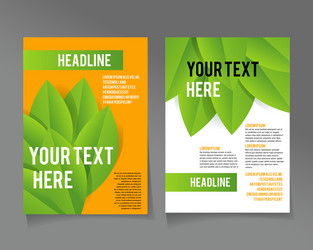 A4 book layout design template Royalty Free Vector Image