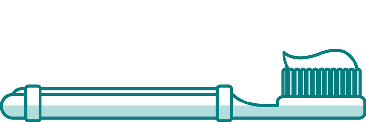 Green shading silhouette cartoon toothpaste Vector Image