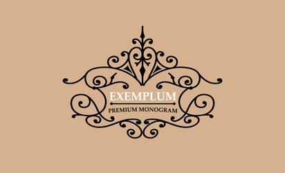 Premium victorian monogram templates to create Vector Image