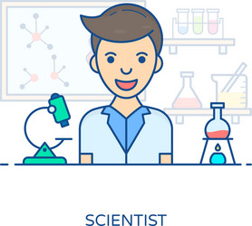 Male scientist avatar Royalty Free Vector Image