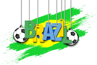Brazil banner with icon Royalty Free Vector Image