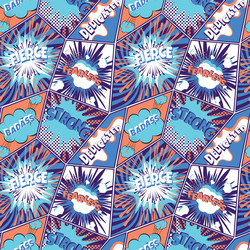 Comic book action words seamless pattern Vector Image