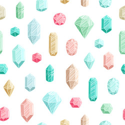 Crystals pattern Royalty Free Vector Image - VectorStock