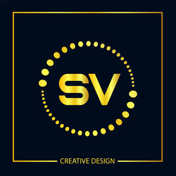 Initial letter sv logo template design Royalty Free Vector