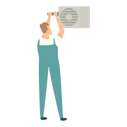 Service install icon cartoon air Royalty Free Vector Image