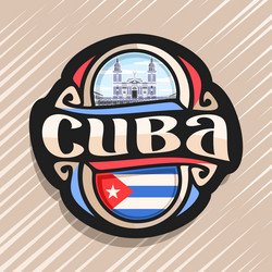Cuba travel landmarks tobacco food and drinks Vector Image