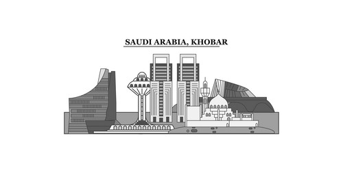 Saudi arabia mecca city skyline isolated Vector Image