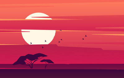 African Sunset Vector Images (over 2,600)