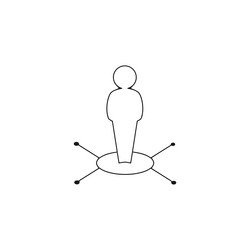 Area of specialization line icon Royalty Free Vector Image