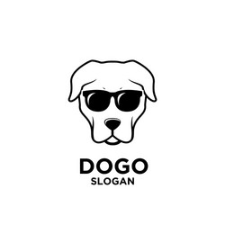 Logo dog collars mascot cartoon style Royalty Free Vector