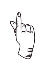 Four fingers pointing Royalty Free Vector Image