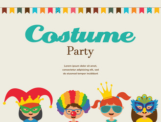 Costume party poster Royalty Free Vector Image