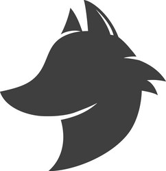 Stylized fox head icon Royalty Free Vector Image