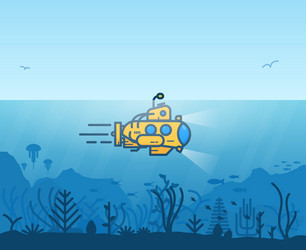 Underwater sea life Royalty Free Vector Image - VectorStock