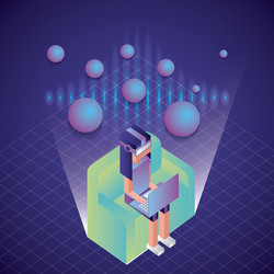Virtual reality isometric Royalty Free Vector Image
