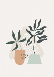 Botanical print boho minimalist printable wall art