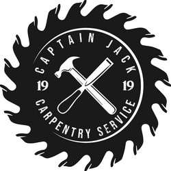 Carpentry service logo design Royalty Free Vector Image