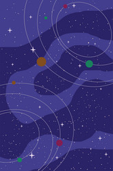 Cartoon starry space Royalty Free Vector Image