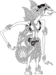 Wayang bima or werkudara Royalty Free Vector Image