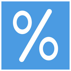 Math Symbol Icon Percent Royalty Free Vector Image