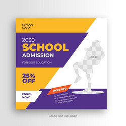 Education facebook post template Royalty Free Vector Image