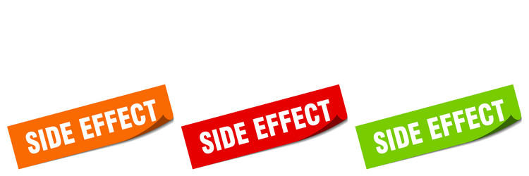 Side effect sticker side effect label Royalty Free Vector