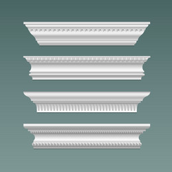 Realistic classic white wall Royalty Free Vector Image