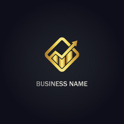 Business arrow graph logo Royalty Free Vector Image