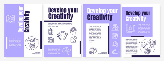 Personal growth development brochure template Vector Image