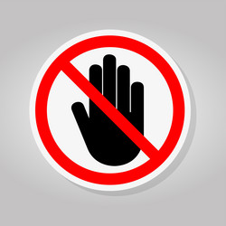 Do not entry symbol sign isolate on white Vector Image