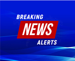 News alerts breaking logo tv design element Vector Image