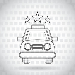 Police patrol car icon Royalty Free Vector Image