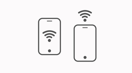 Smartphone wifi icon set Royalty Free Vector Image