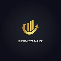 Business arrow graph logo Royalty Free Vector Image