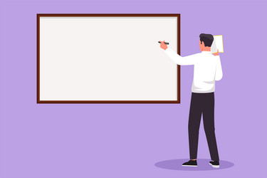 Cartoon flat style drawing businessman Royalty Free Vector