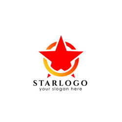 Cricket logo design red and blue color Royalty Free Vector