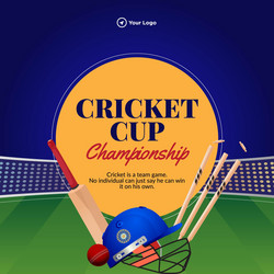 Banner design template of cricket championship Vector Image