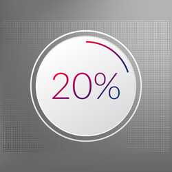 20 Percent Pie Chart On Transparent Background Vector Image