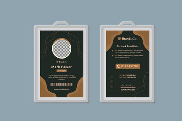 Professional id card design template Royalty Free Vector