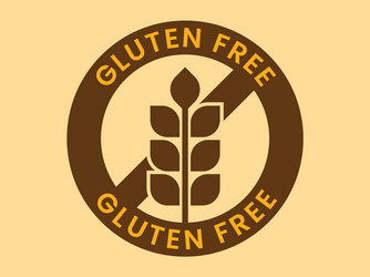 Crossed out sign with wheat ear or spike Vector Image