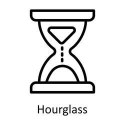 Hourglass fill outline icon design illust Vector Image