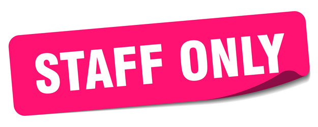 Staff only sticker label Royalty Free Vector Image