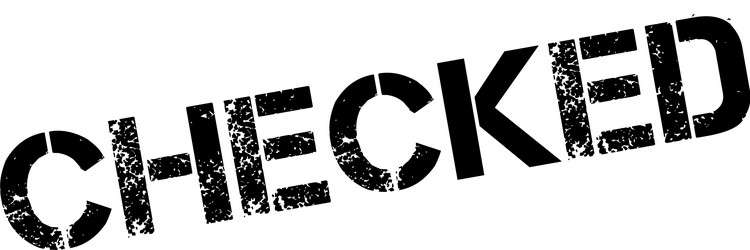 Checked rubber stamp Royalty Free Vector Image